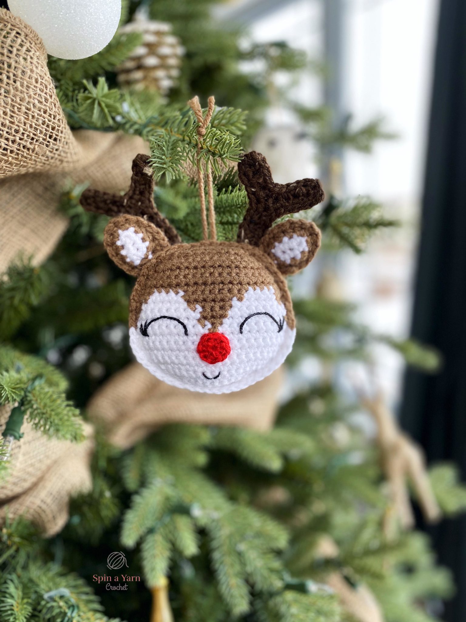 Rudolph Ornament Free Crochet Pattern • Spin a Yarn Crochet