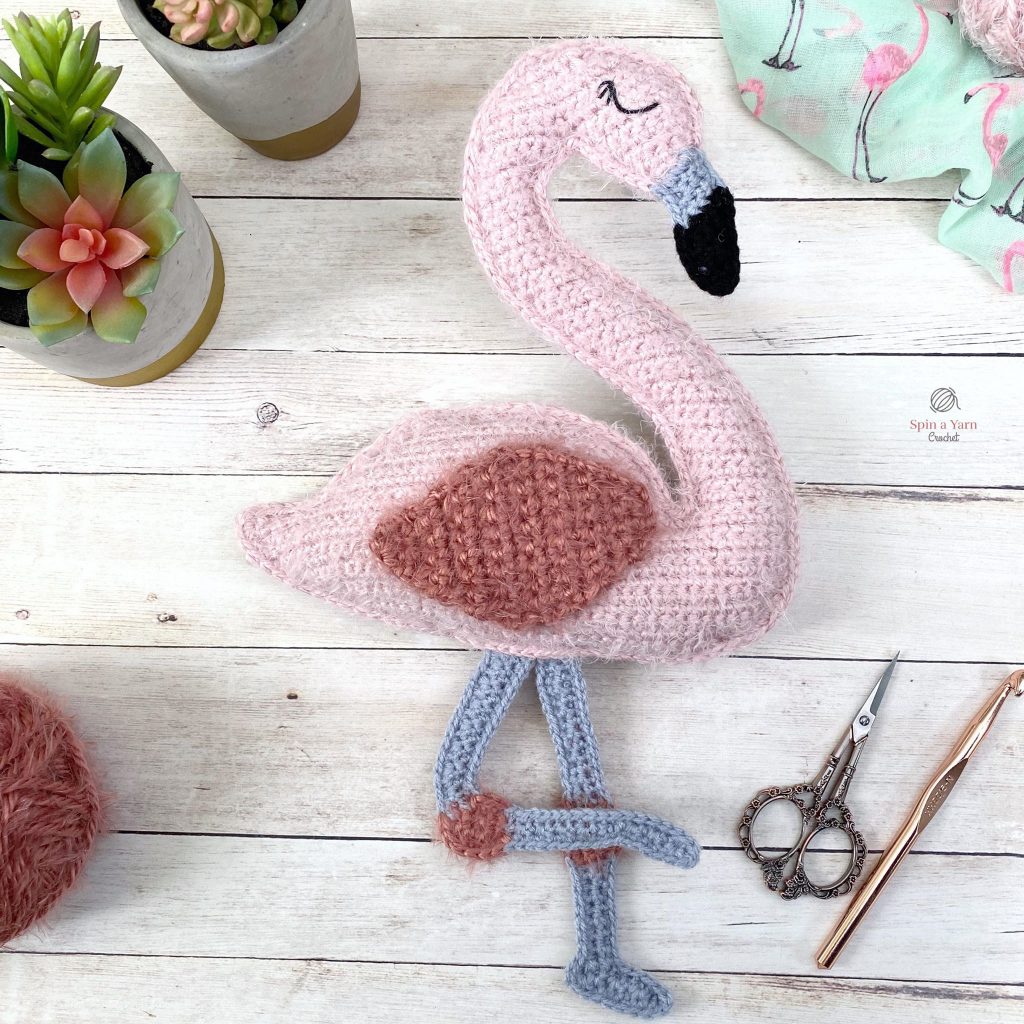 Flamingo Amigurumi Free Crochet Pattern • Spin a Yarn Crochet